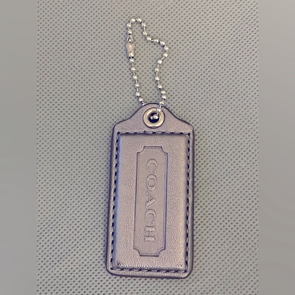 Coach | Bags | Coach Metallic Silver Bag Tag | Poshmark